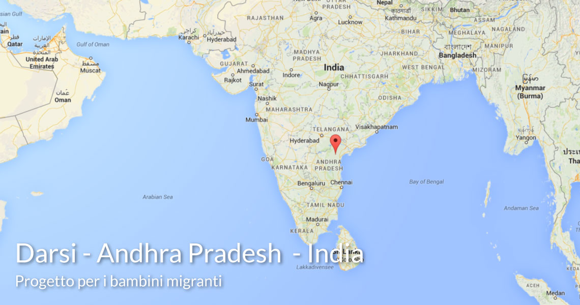 Progetto per i bambini migranti a Darsi – India